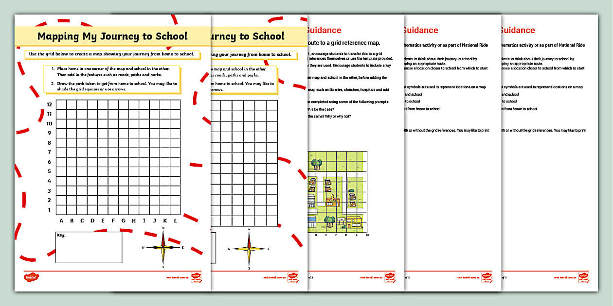 Map Your Journey to School (teacher made) - Twinkl