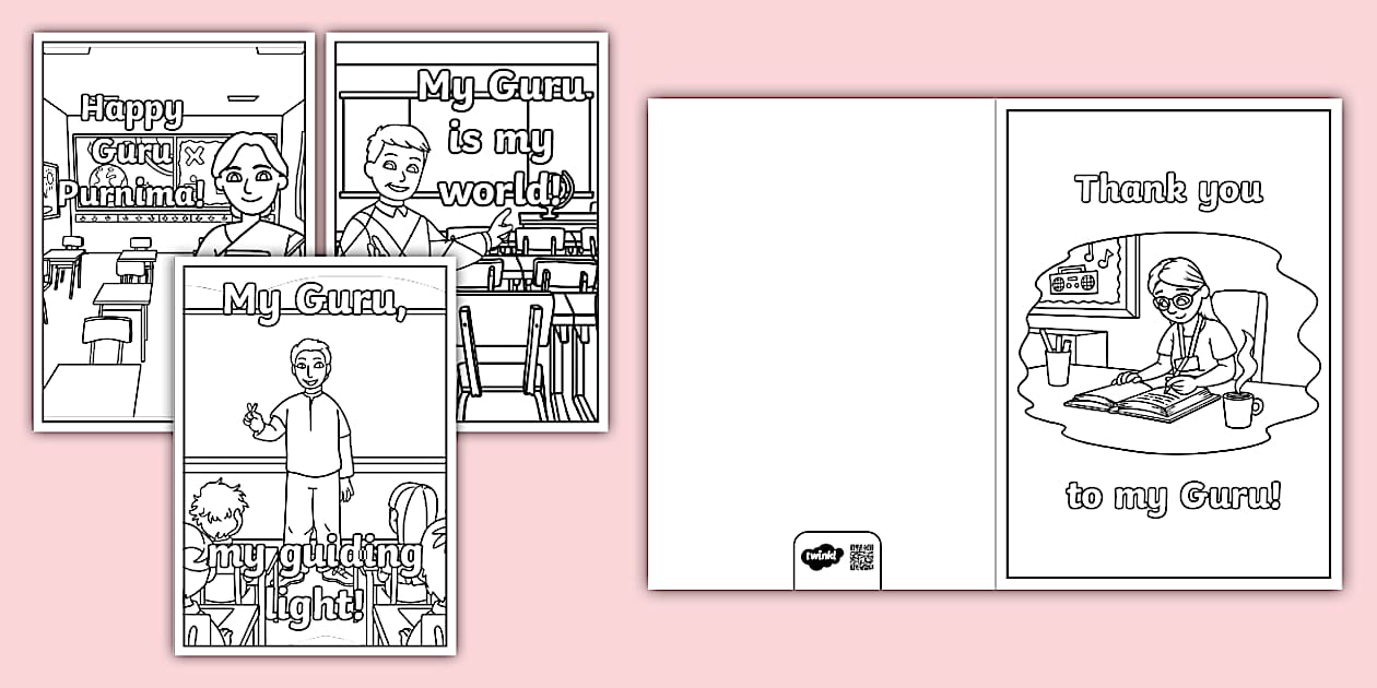 FREE! - Guru Purnima Greeting Cards (teacher made) - Twinkl