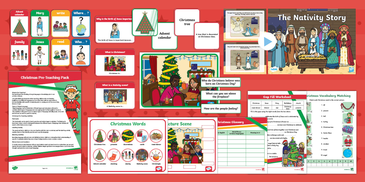 EAL Learner Christmas Vocabulary Pre-Teaching Pack - EAL Resources