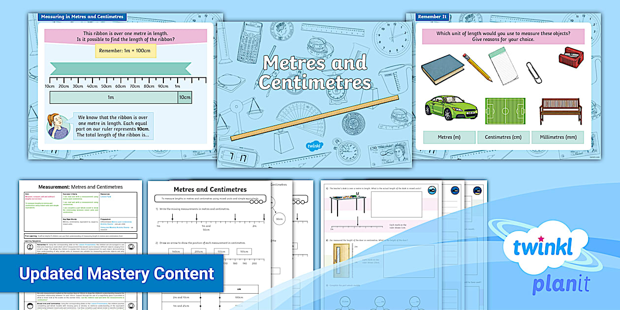 Y3 Length Metres and Centimetres PlanIt Maths Lesson 2