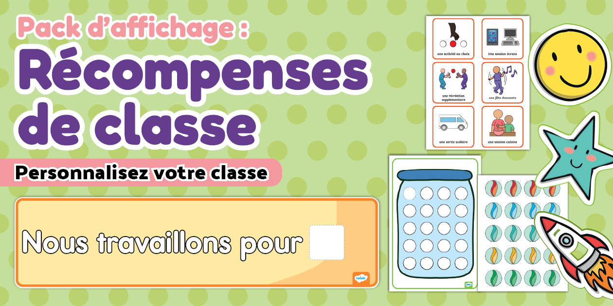 Pack d'affichage : Récompenses de classe