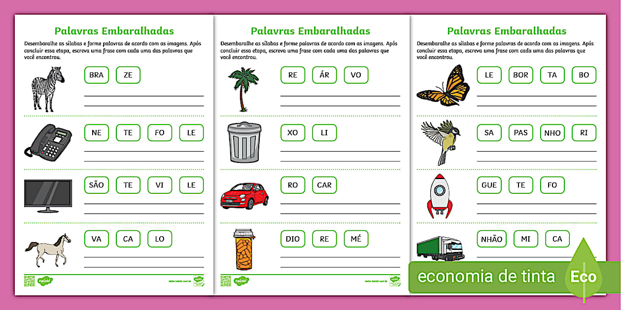 Palavras Embaralhadas (Teacher-Made) - Twinkl