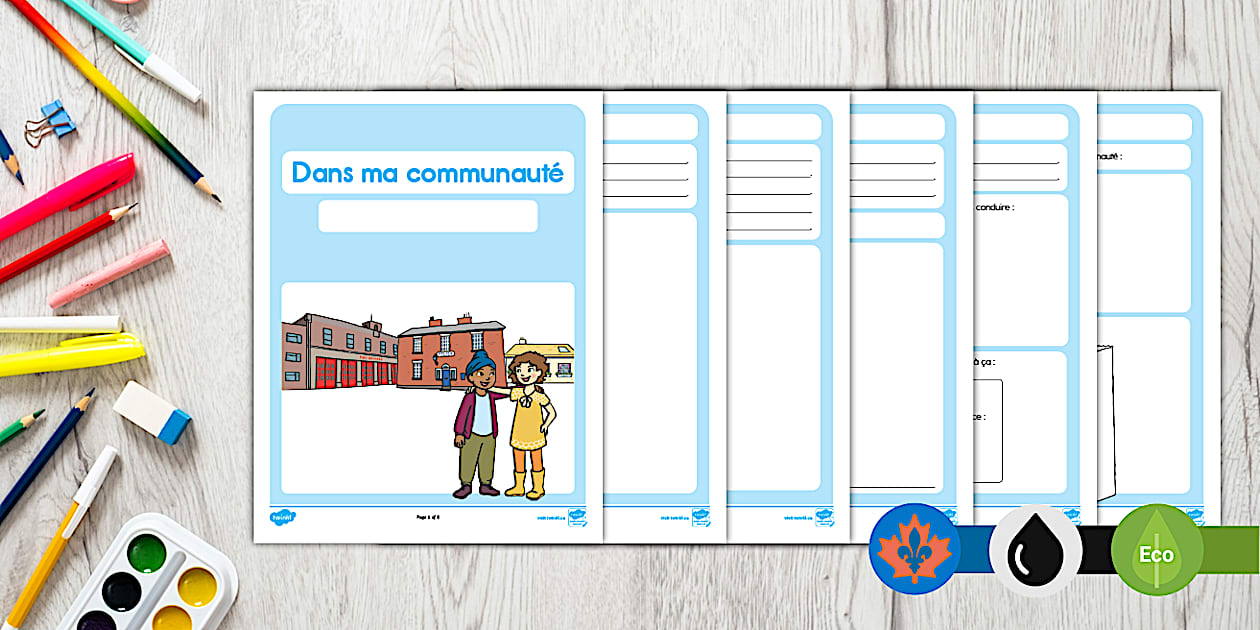 In My Community Activity Booklet Resource Pack French