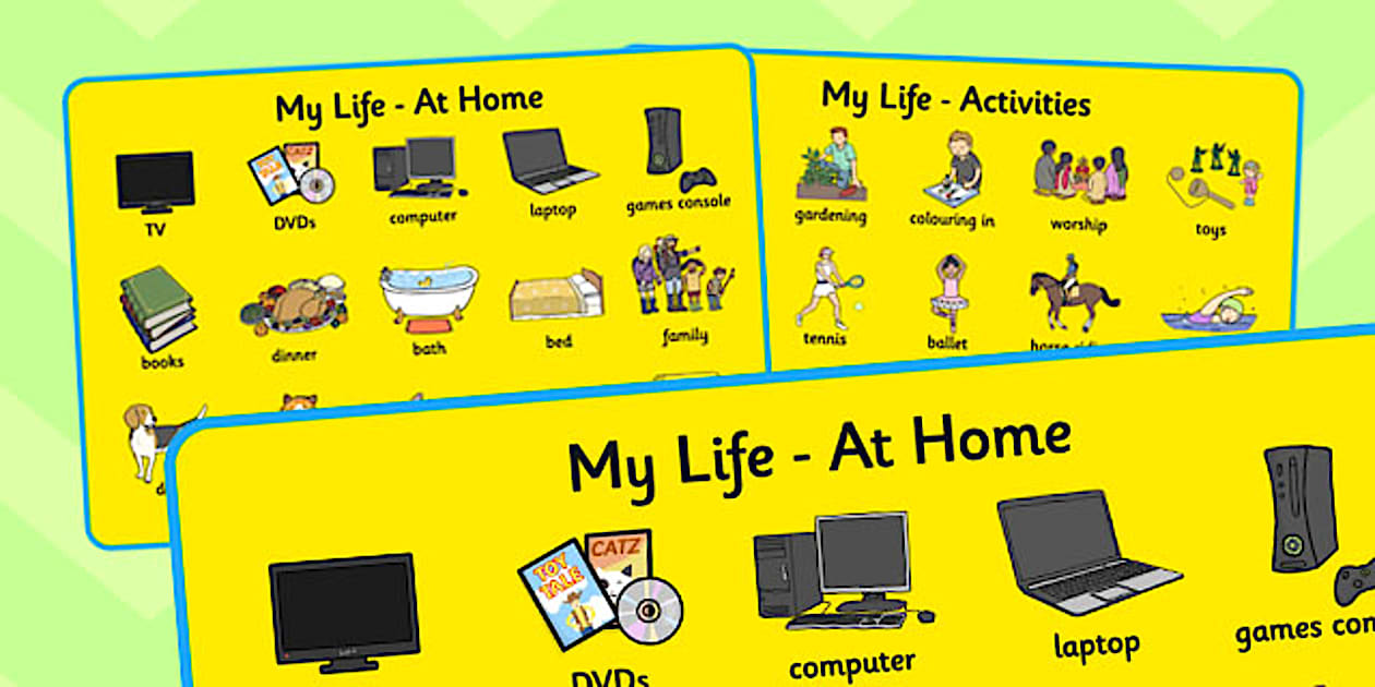 My Life Word Mat (teacher made) - Twinkl