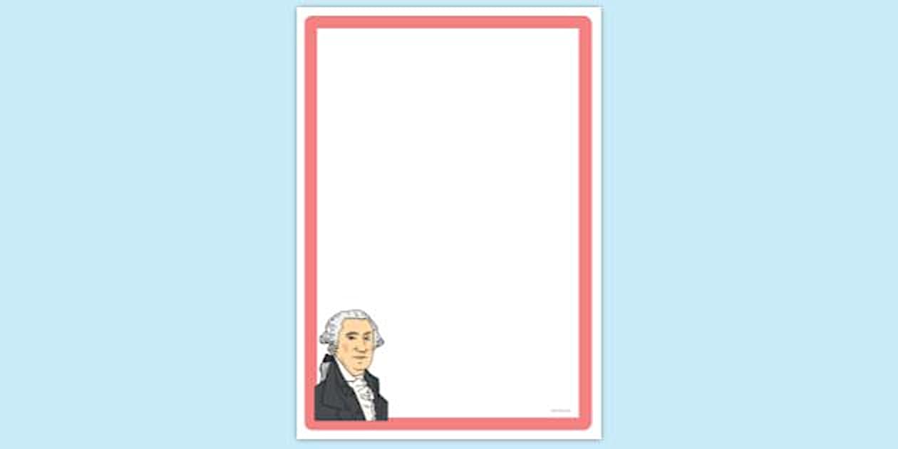 Simple Blank George Washington Page Border