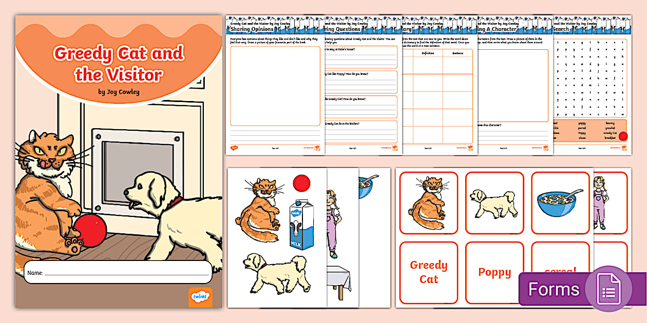 Greedy Cat and the Visitor (Orange 1) Follow Up Activity