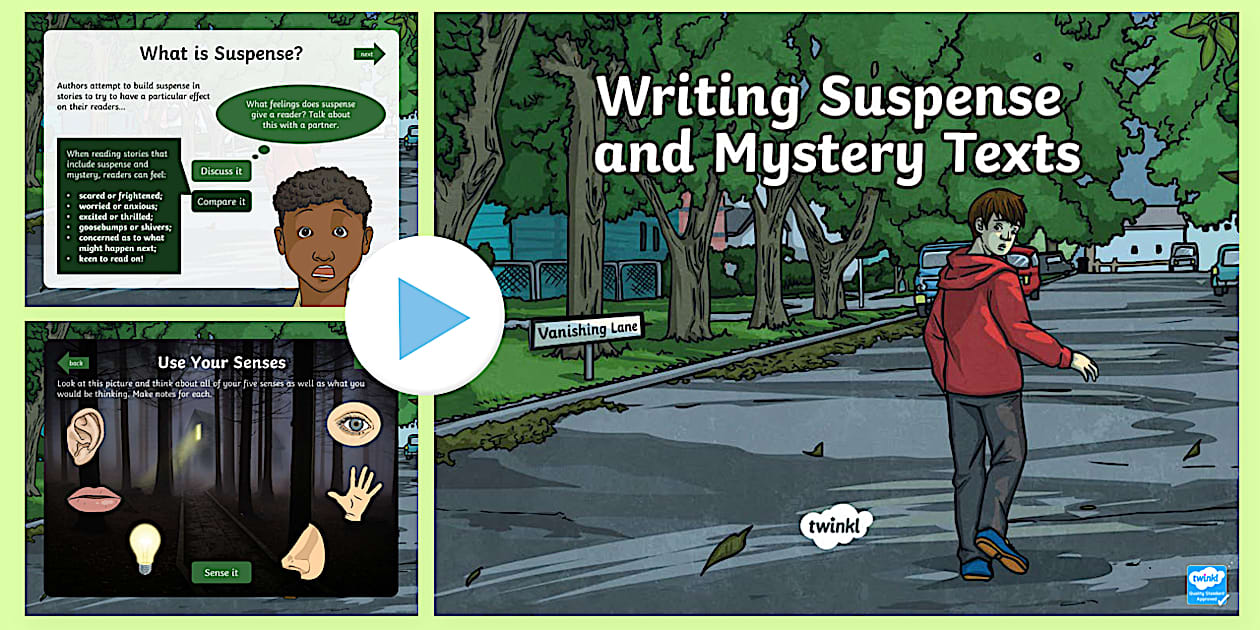 Creating Suspense in Writing PowerPoint Primary Resources KS2
