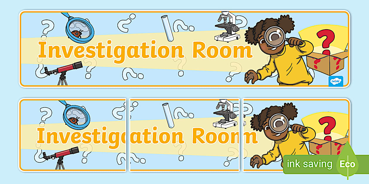 Investigation Room Banner (teacher made) - Twinkl