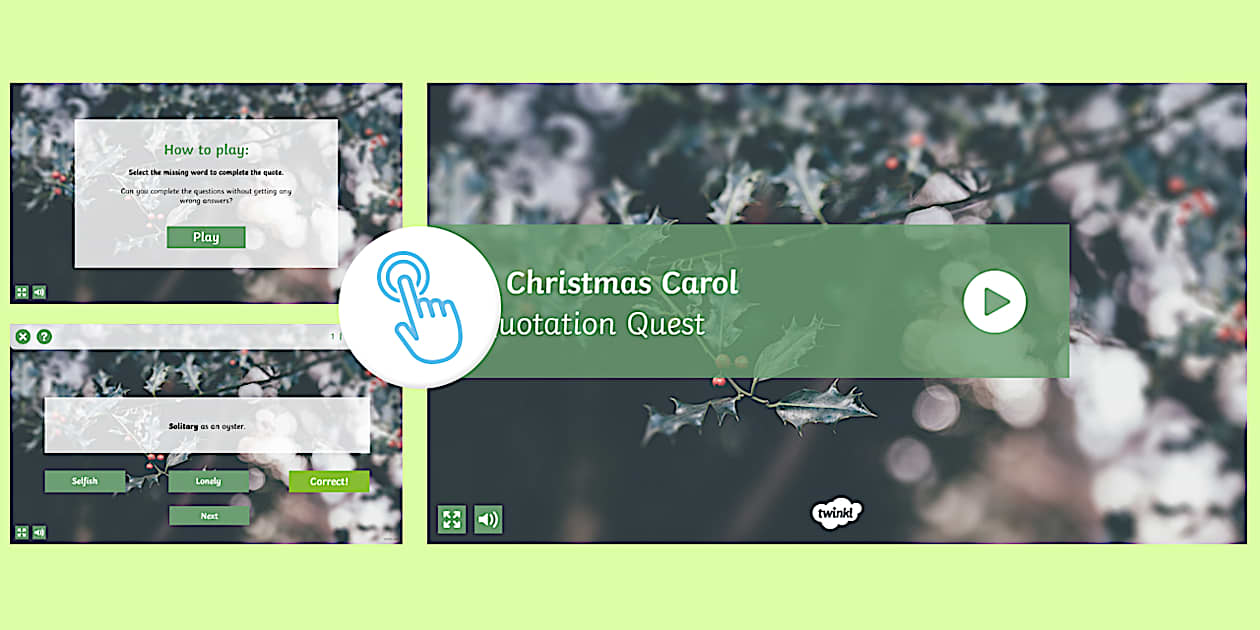 A Christmas Carol Quotation Quest Game (teacher made)