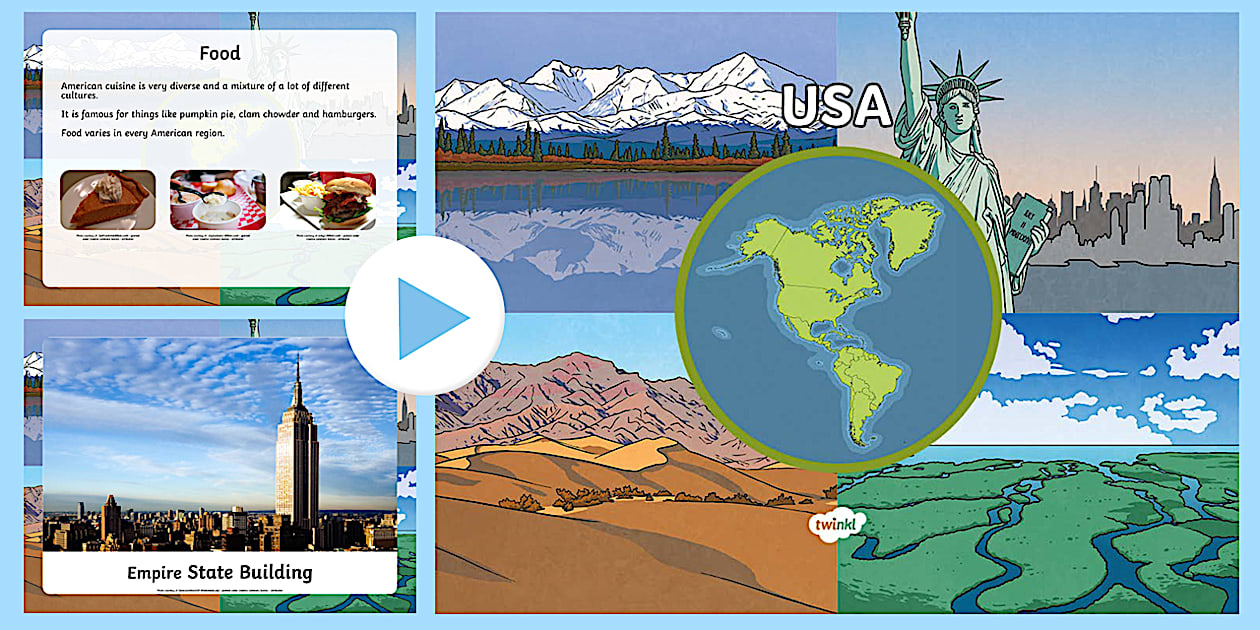 USA Information PowerPoint (teacher made) - Twinkl
