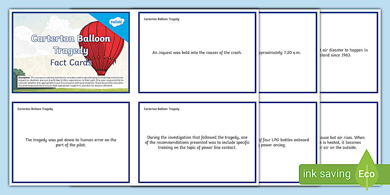 Carterton Balloon Tragedy Fact Cards