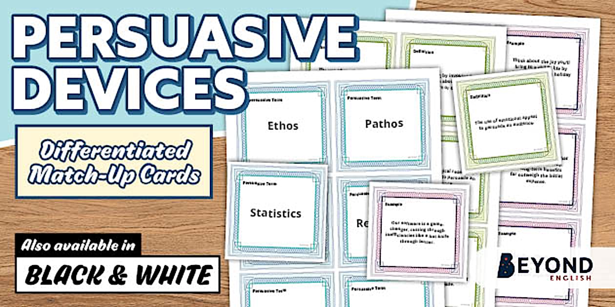 Persuasive Devices Differentiated Match-Up Cards