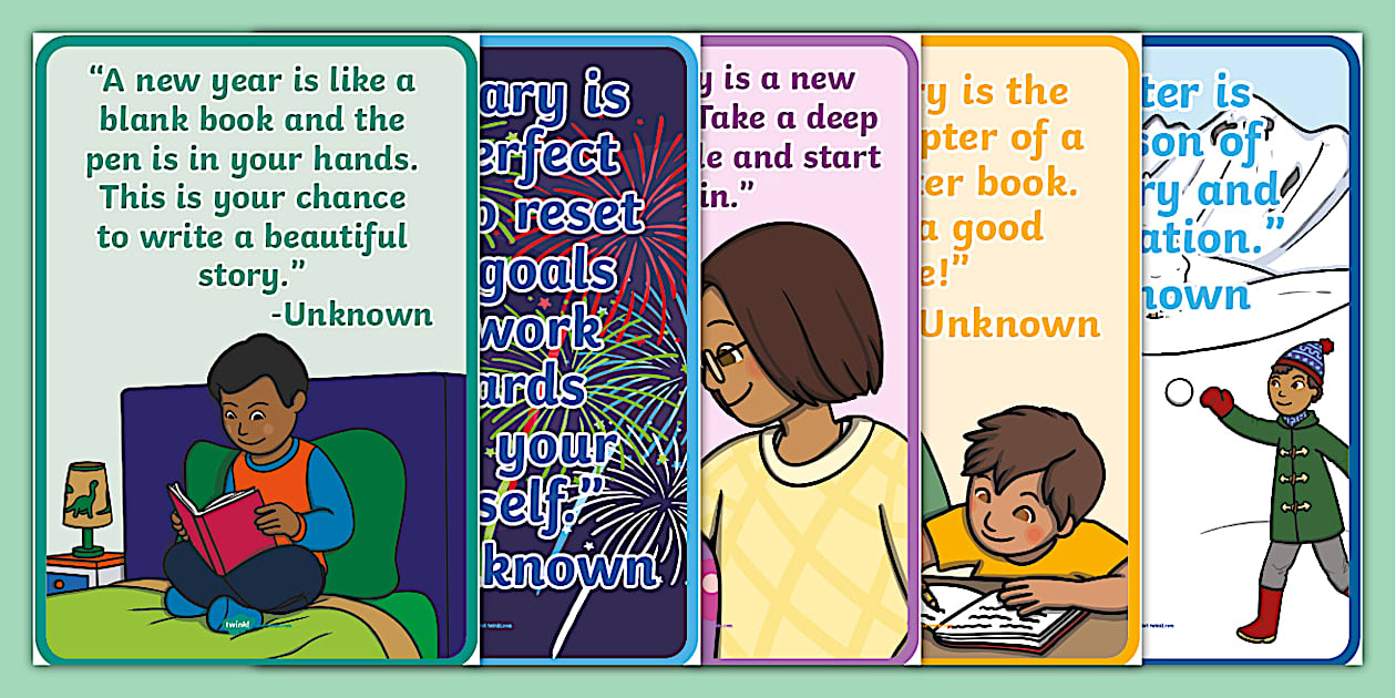 January Quotes Display Poster Pack (teacher made) - Twinkl