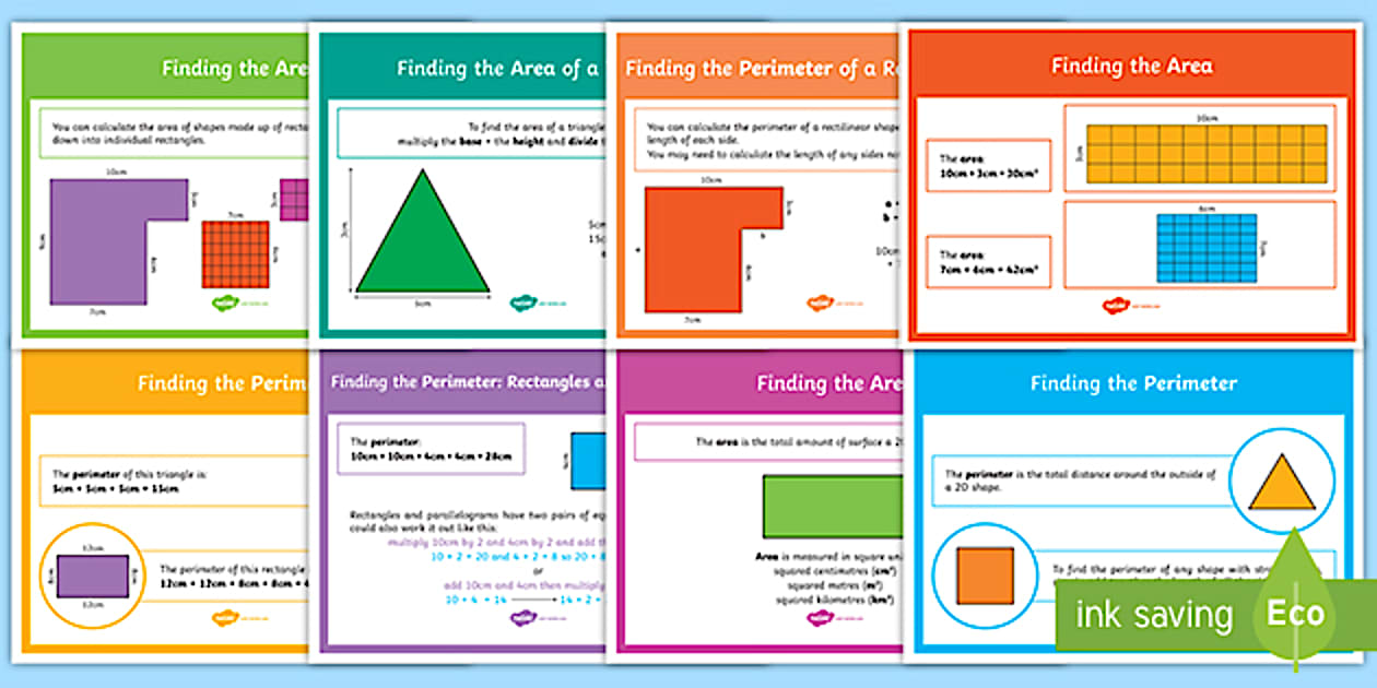 Area And Perimeter Posters - Display Posters - KS2 Maths