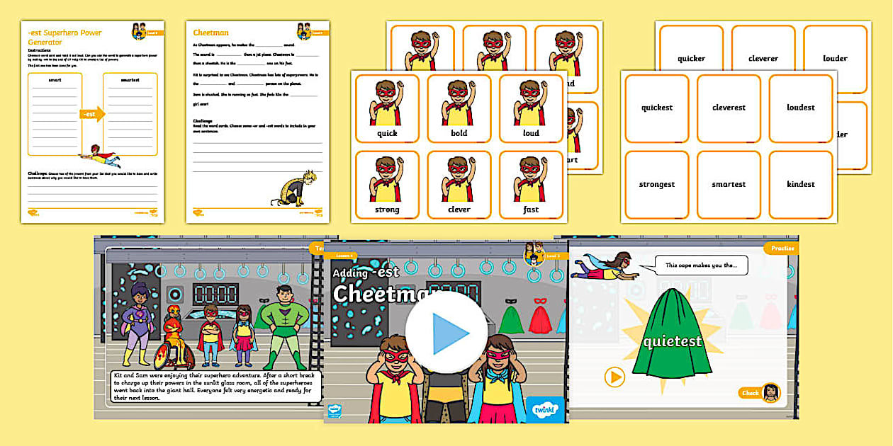 Adding -est - Level 5 Week 24 Lesson 4 (Teacher-Made)