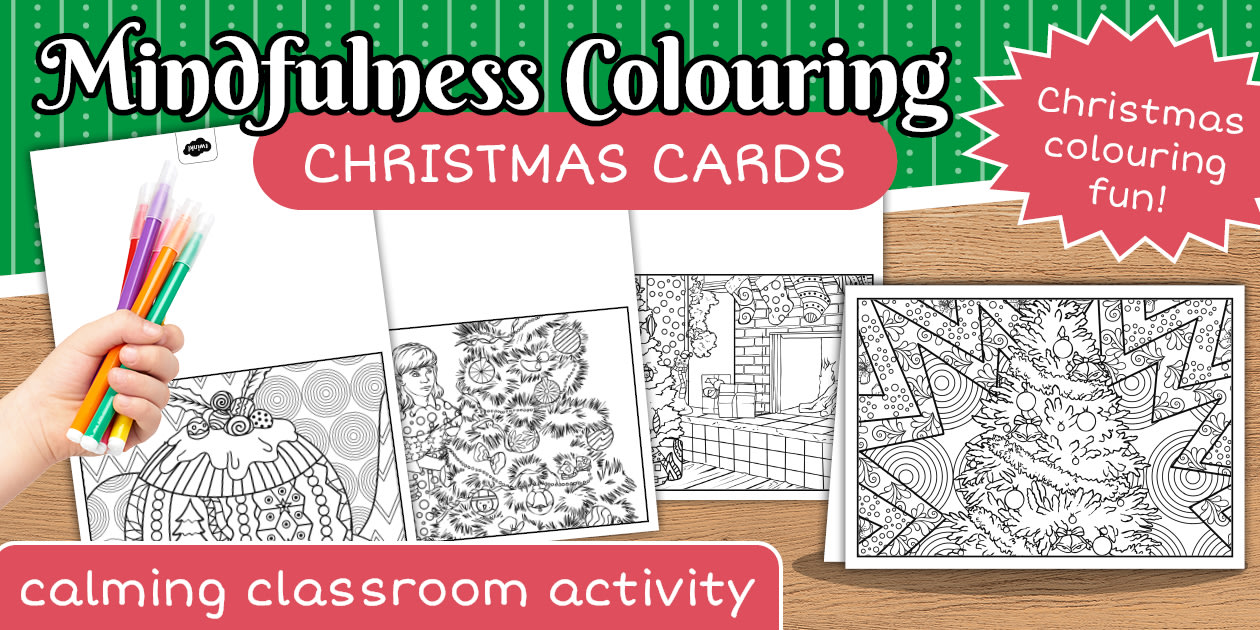 Mindfulness Colouring Christmas Cards