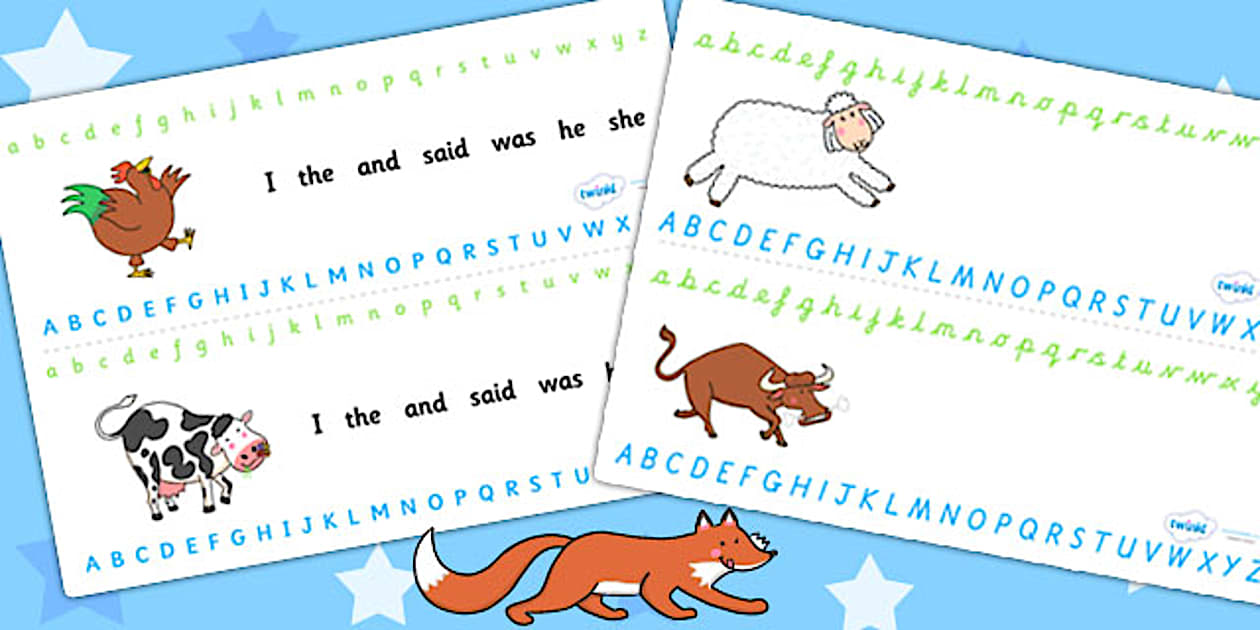 Editable Alphabet Strips to Support Teaching on Farmyard Hullabaloo