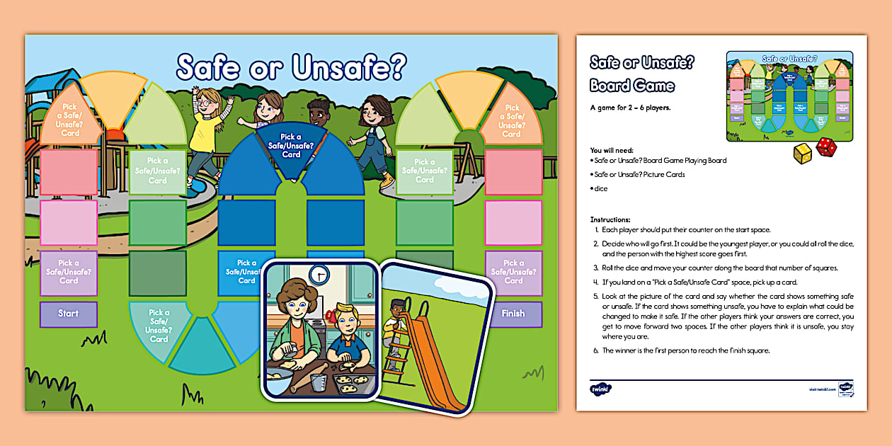 Is it Safe or Unsafe? Board Game (teacher made) - Twinkl