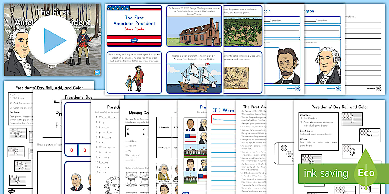 Presidents Day Activity Worksheets for Kids | Twinkl USA