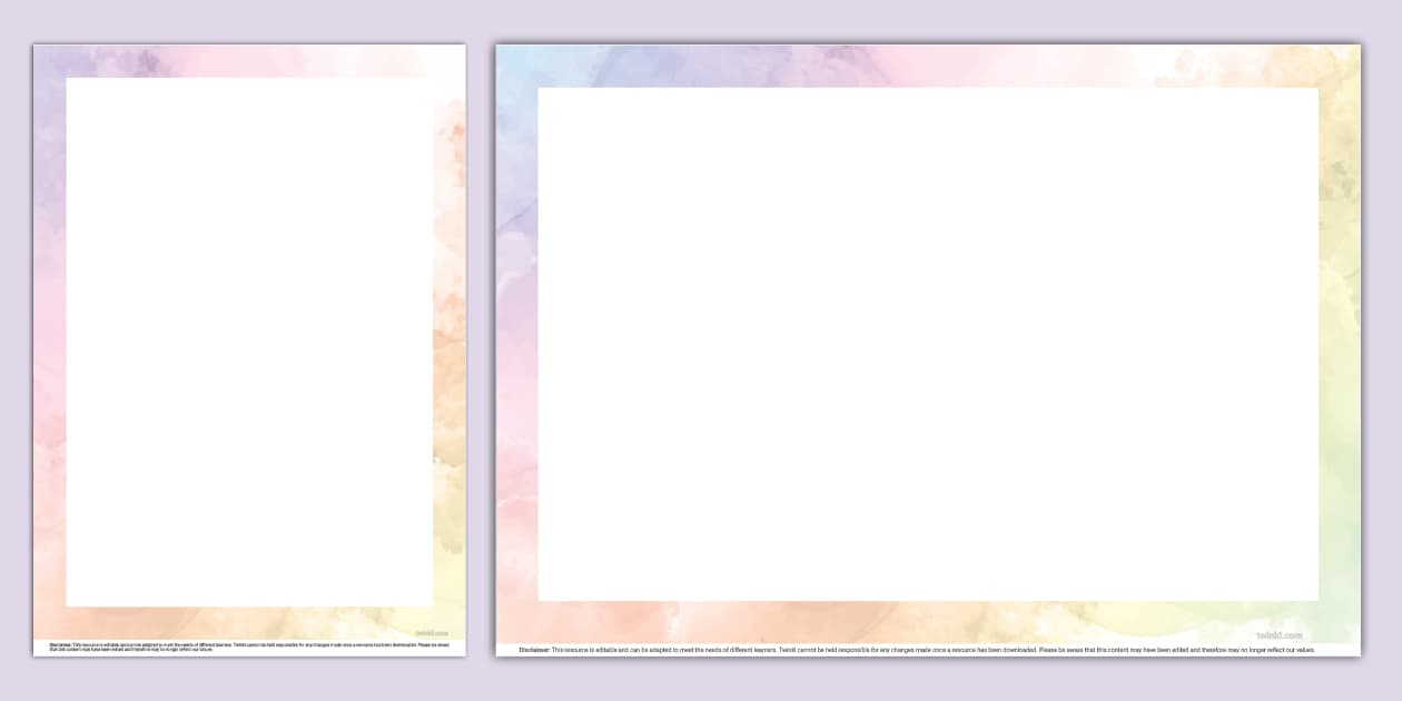 Watercolour-Themed Editable Display Posters (teacher made)