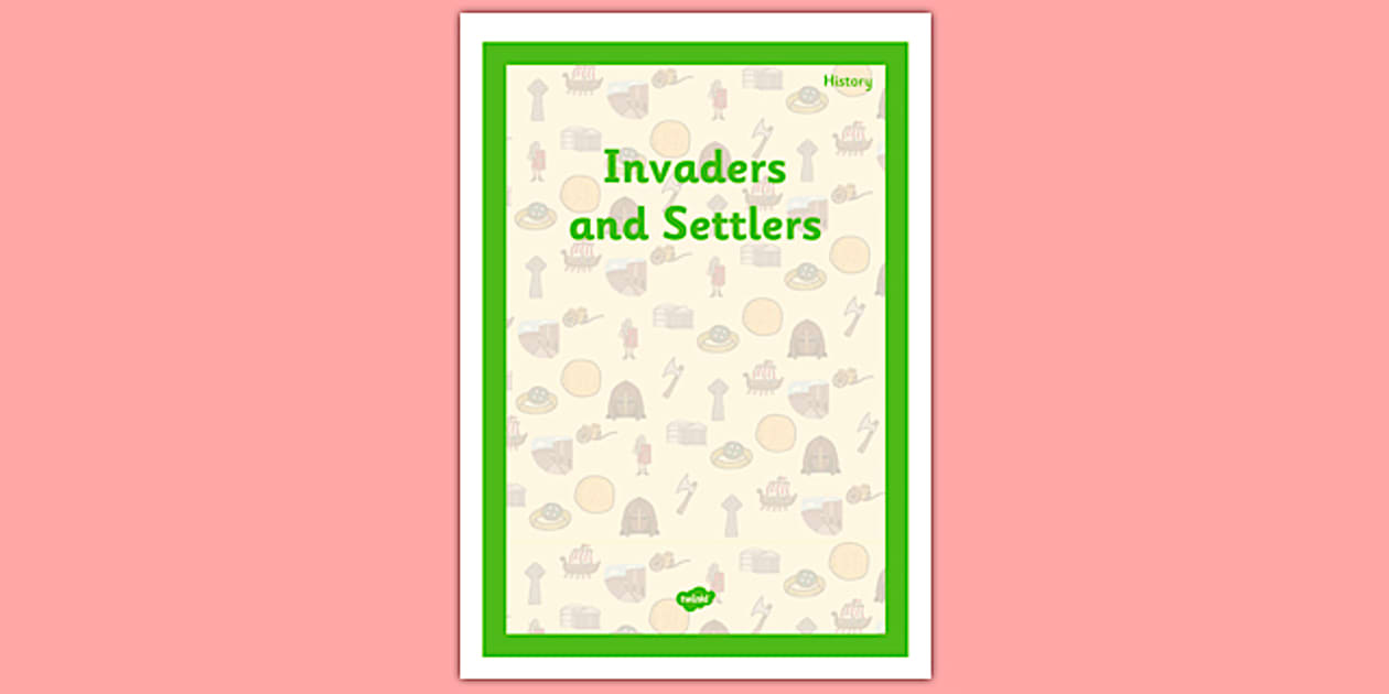 Editable Invaders and Settlers Book Cover (Teacher-Made)