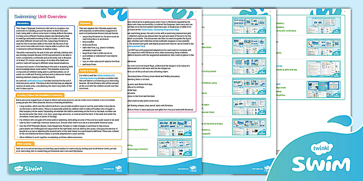 Swimming Lesson Plans pdf Free Resource| Twinkl Swim |Swim