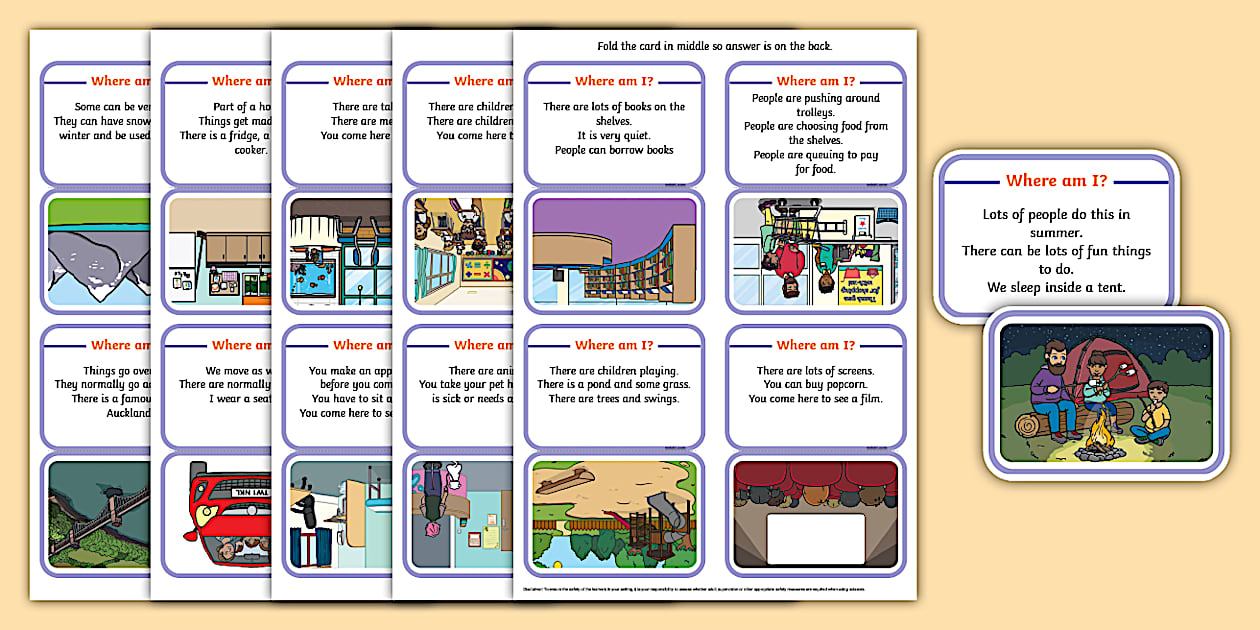 Where am I? Guessing Game (teacher made) - Twinkl