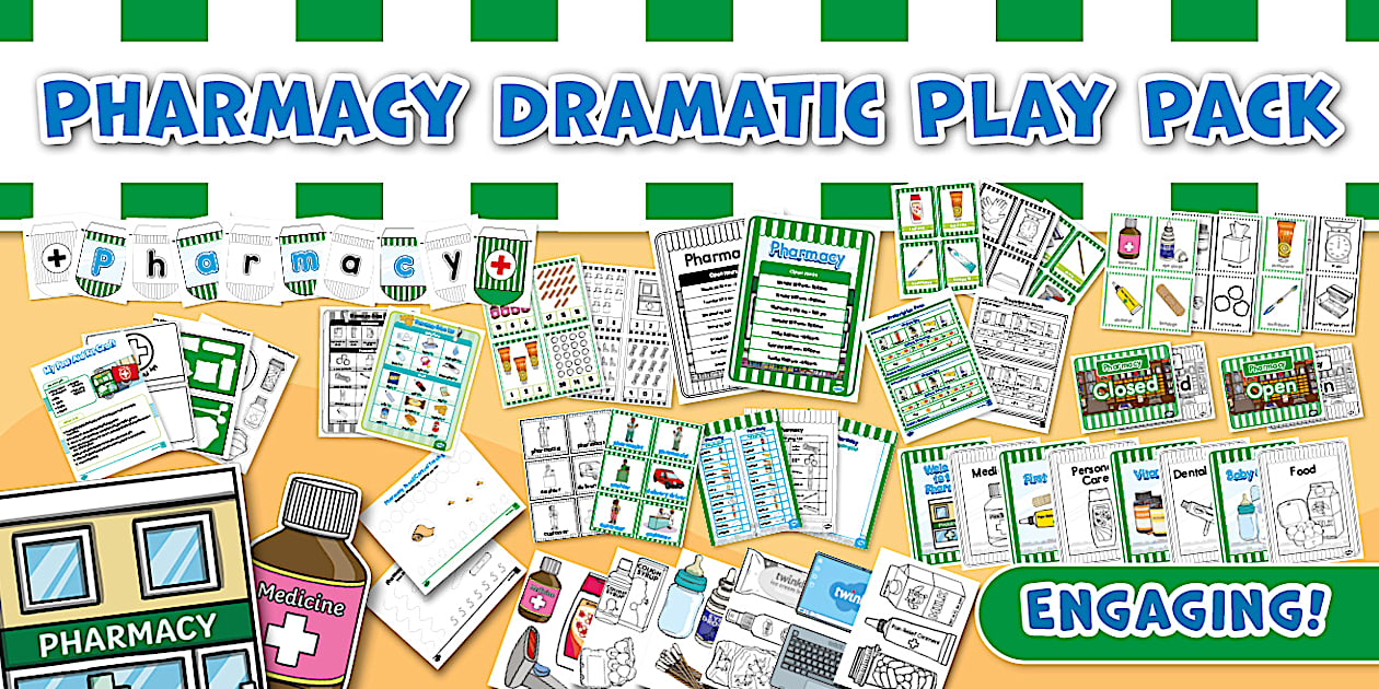 Pharmacy Dramatic Play Pack (teacher made) - Twinkl
