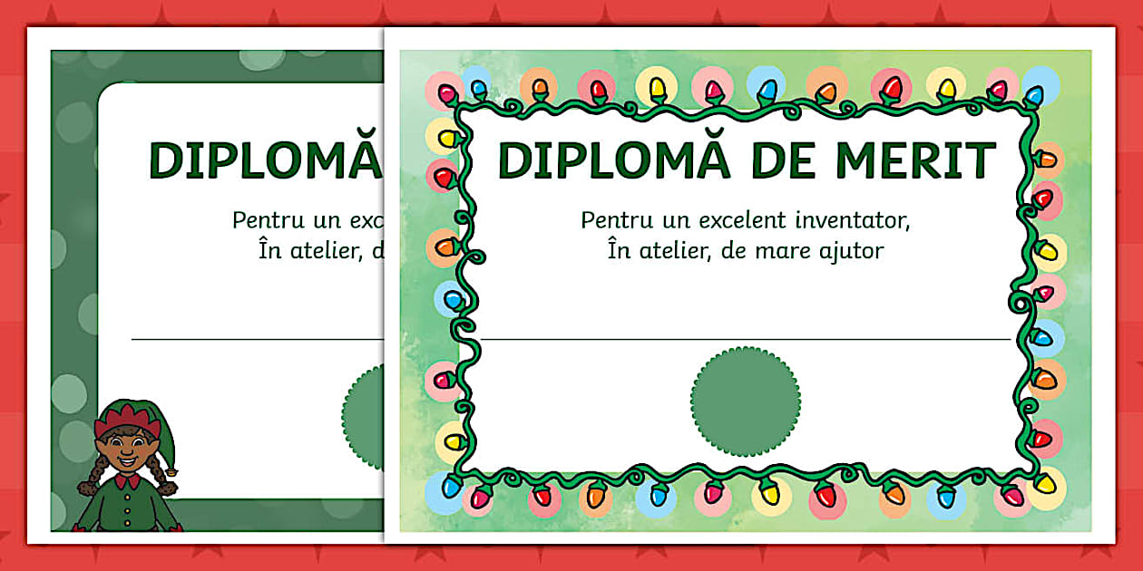 Diplome Pentru Ajutoarele Lui Moș Crăciun Teacher Made