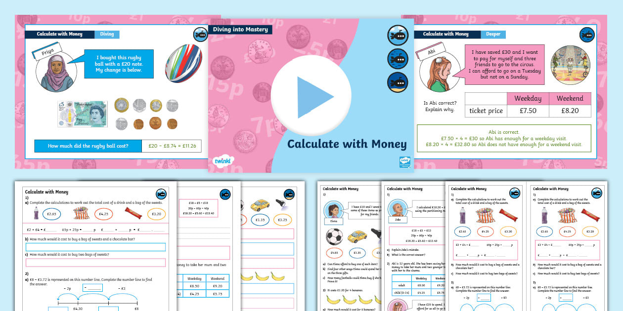 👉 Y4 Diving into Mastery: Step 5 Calculate with Money