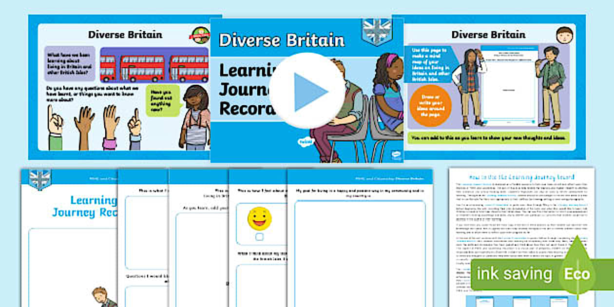 PSHE: KS1 Diverse Britain - Learning Journey Record - Twinkl