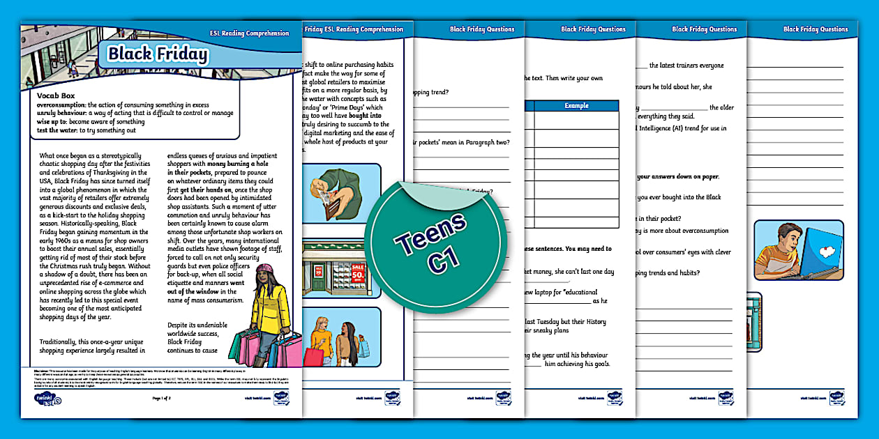Twinkl Black Friday Reading Comprehension (teacher made)