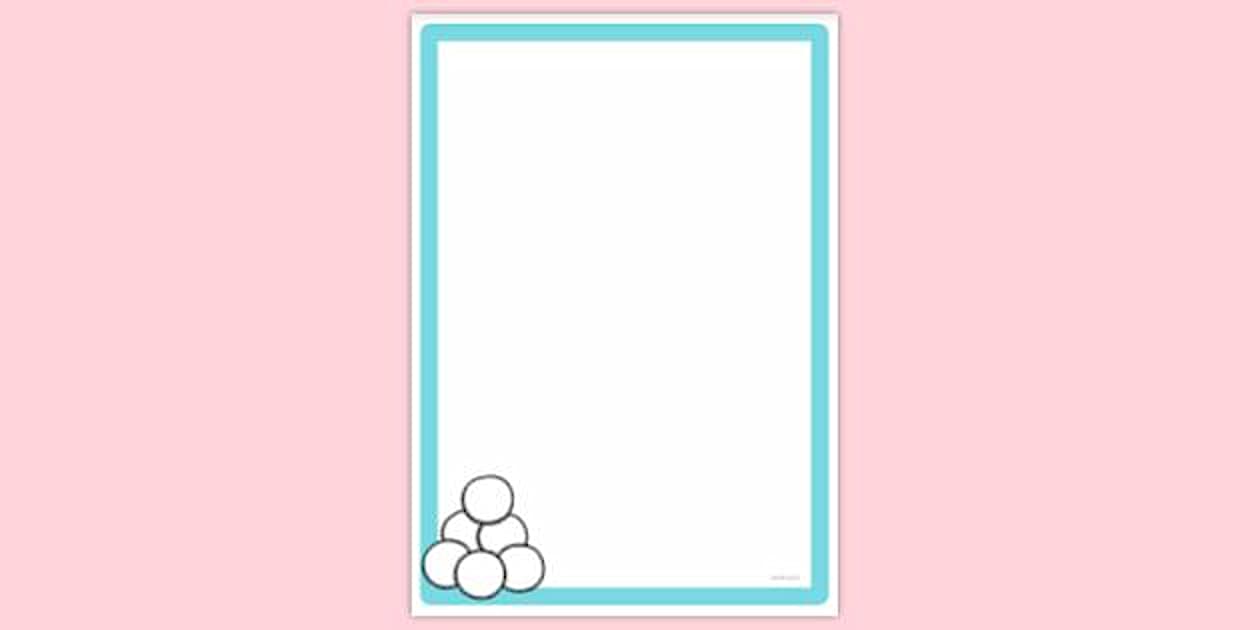 Pile of Snowballs Page Border | Page Borders | Twinkl