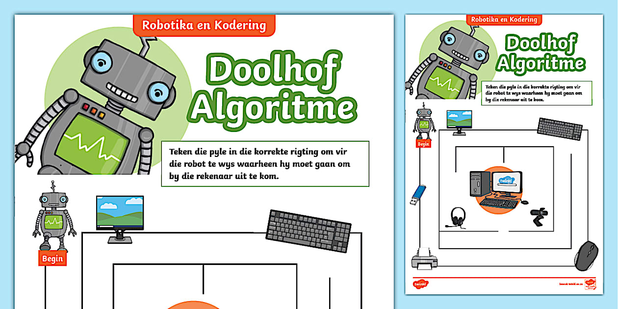 Graad R - Robotika en Kodering - Algoritmes - Robot Doolhof