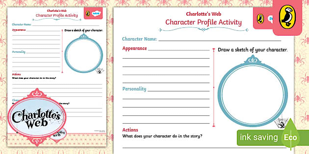 Free Charlottes Web Character Profile Activity