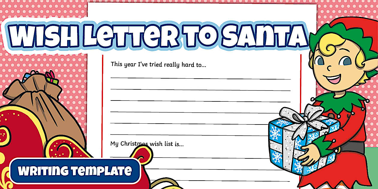 Christmas Letter Template With Pictures | Dear Santa Letter