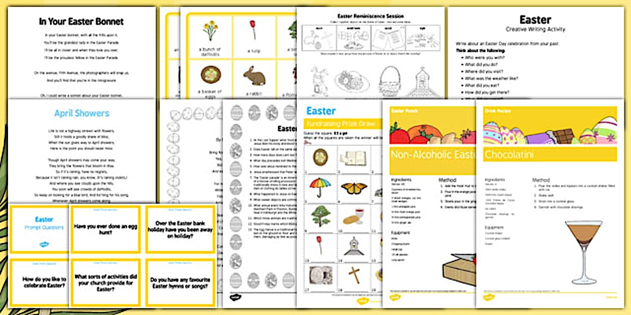 Elderly Care Easter Resource Pack (teacher made) - Twinkl