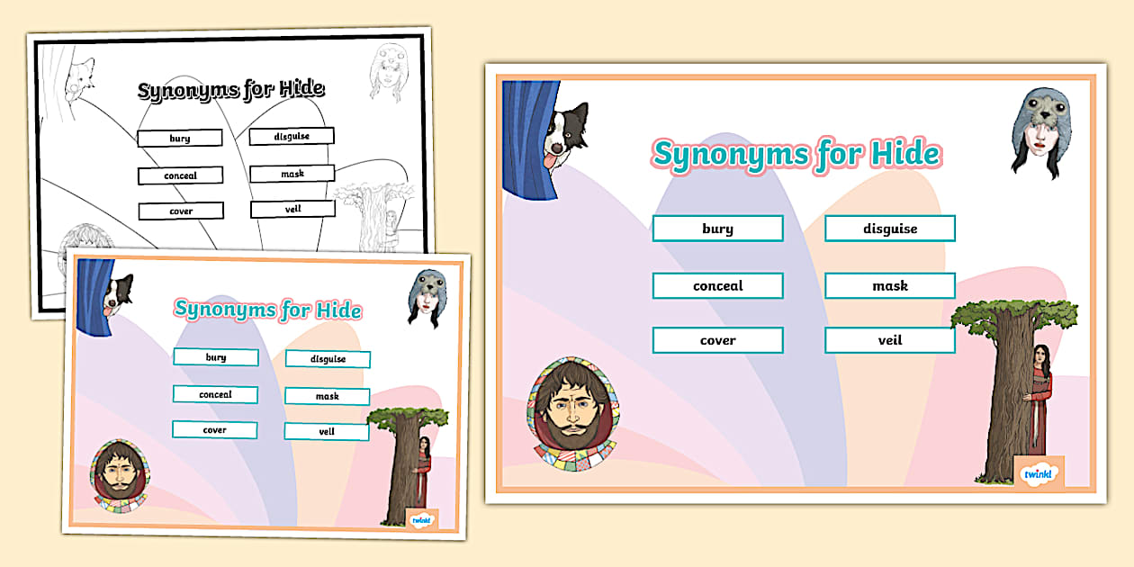 Other Words for Hide Word Mat (teacher made) - Twinkl