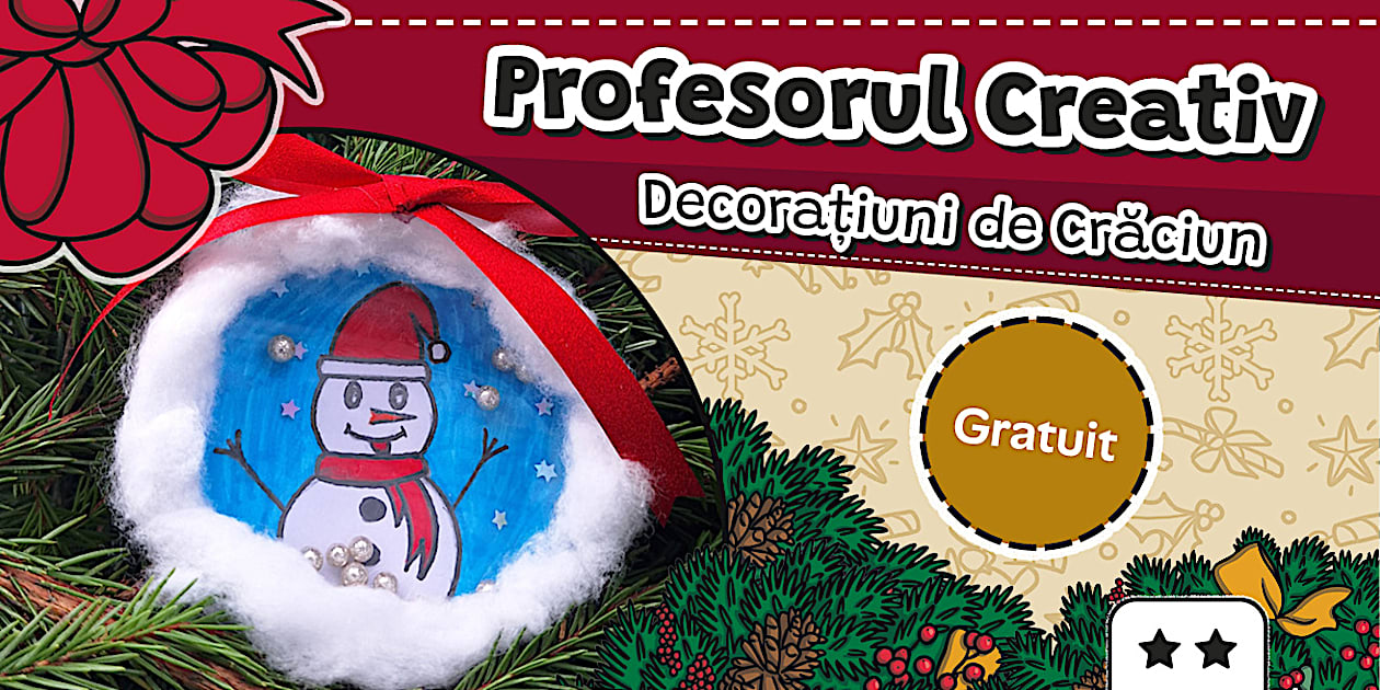 Glob din capac – Profesorul creativ Decorațiuni de Crăciun
