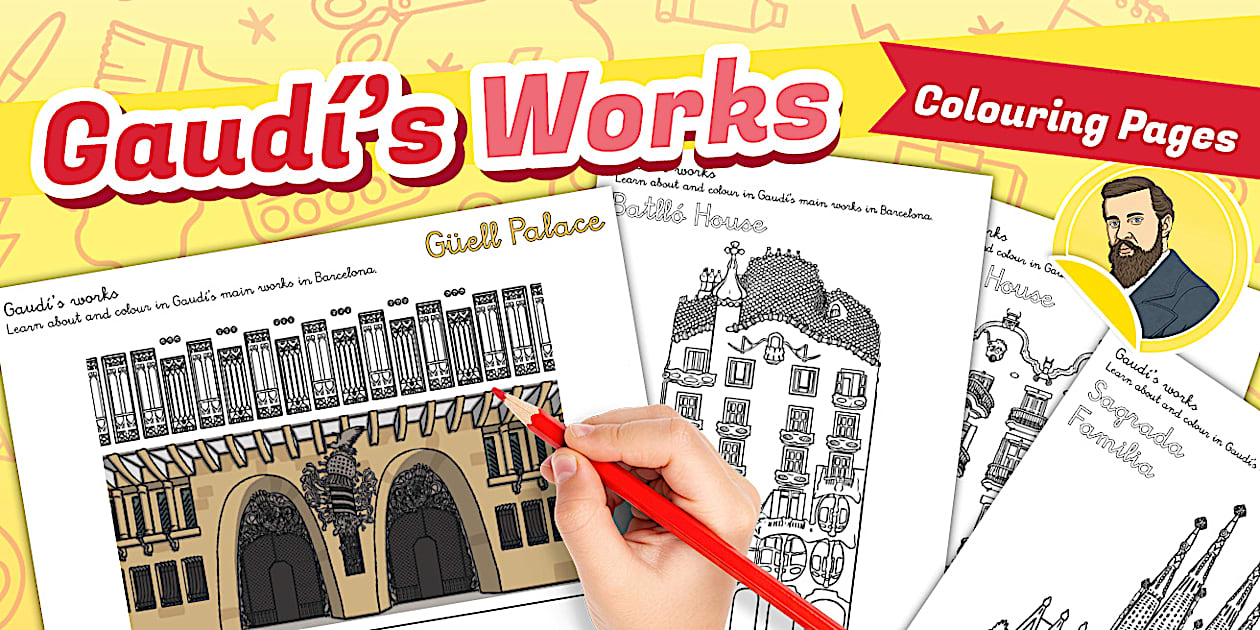 Colouring Sheets: Gaudí's Works