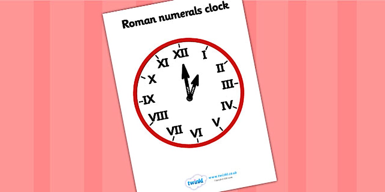 Roman Numeral Clock (teacher made) - Twinkl