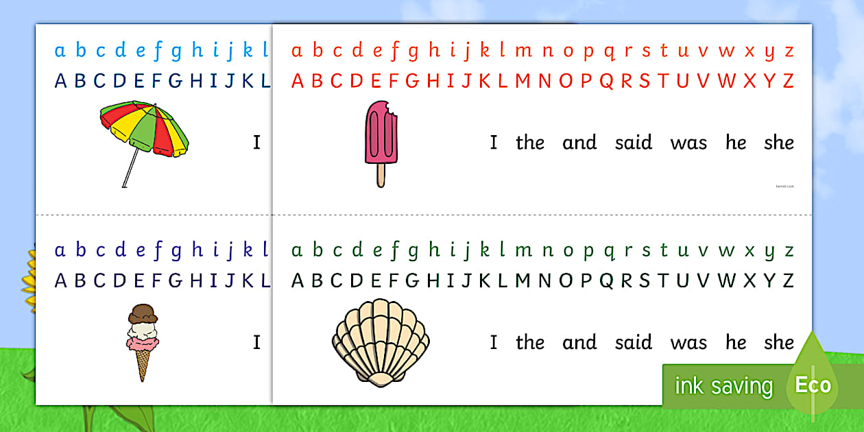 Alphabet Strips (Summer) (teacher made) - Twinkl