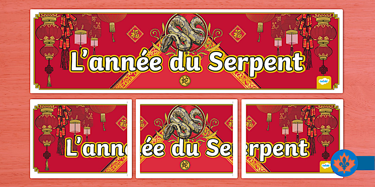 Year of the Snake Display Banner Primary French