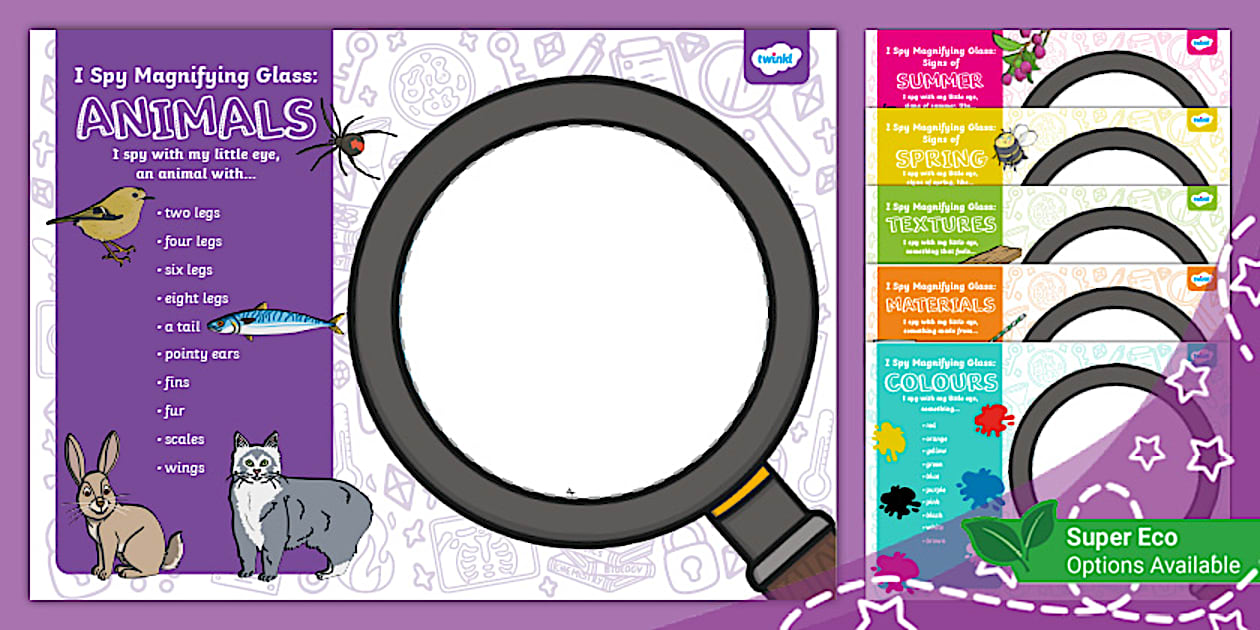 I Spy Magnifying Glass Pack (Teacher-Made) - Twinkl