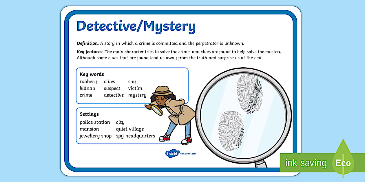 How to Write Detective Fiction Poster | Primary Resources