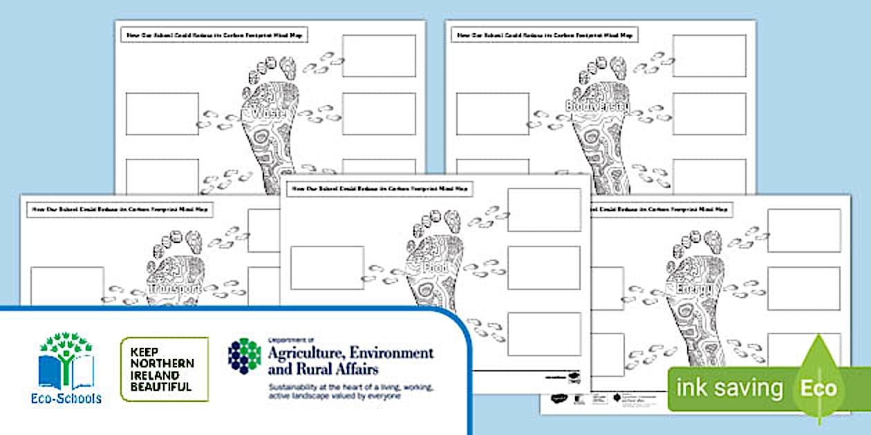 FREE! - How School Could Reduce Carbon Footprint Mind Map Activity