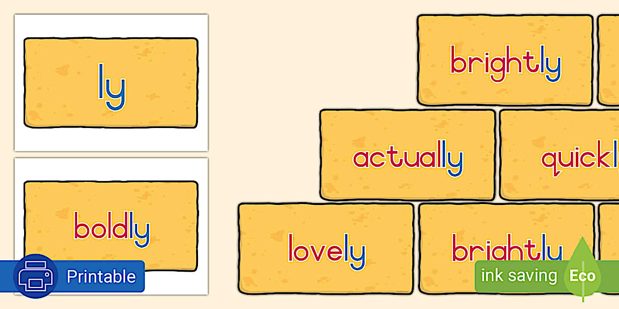 Grade 2 Phonics: -ly Word Wall Cards (Teacher-Made) - Twinkl