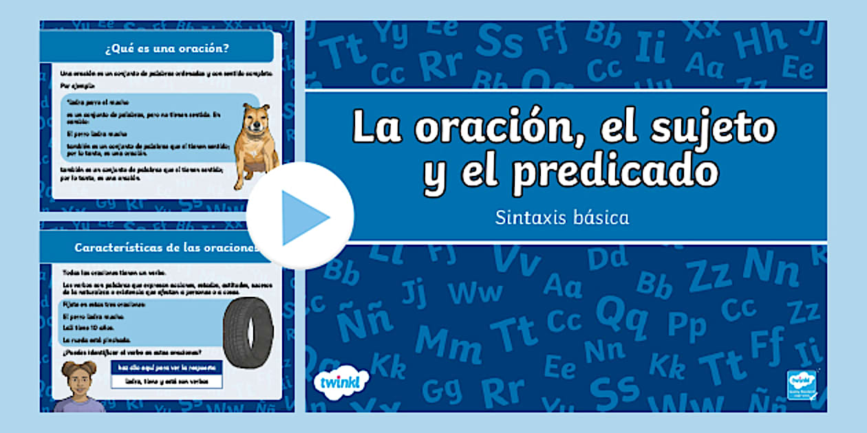 Presentación: La oración, el sujeto y el predicado