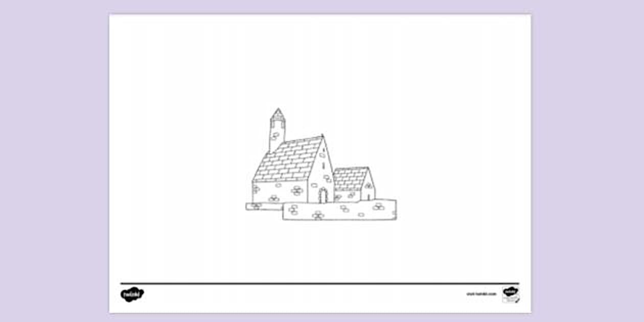 Monastery Colouring | Colouring Sheets | Twinkl - Twinkl