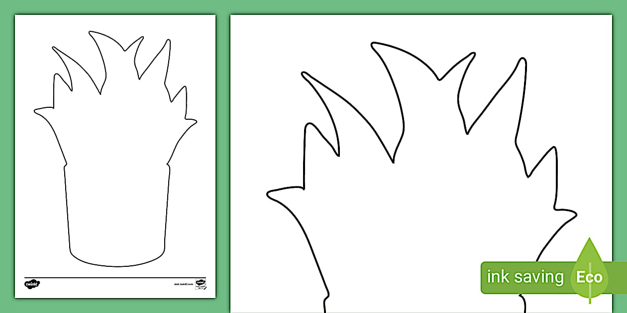 Straight Snake Template Plant Outline | Twinkl | Templates